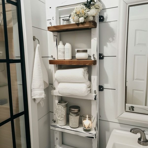 24 Small Bathroom Shelf Ideas – Rhythm of the Home
