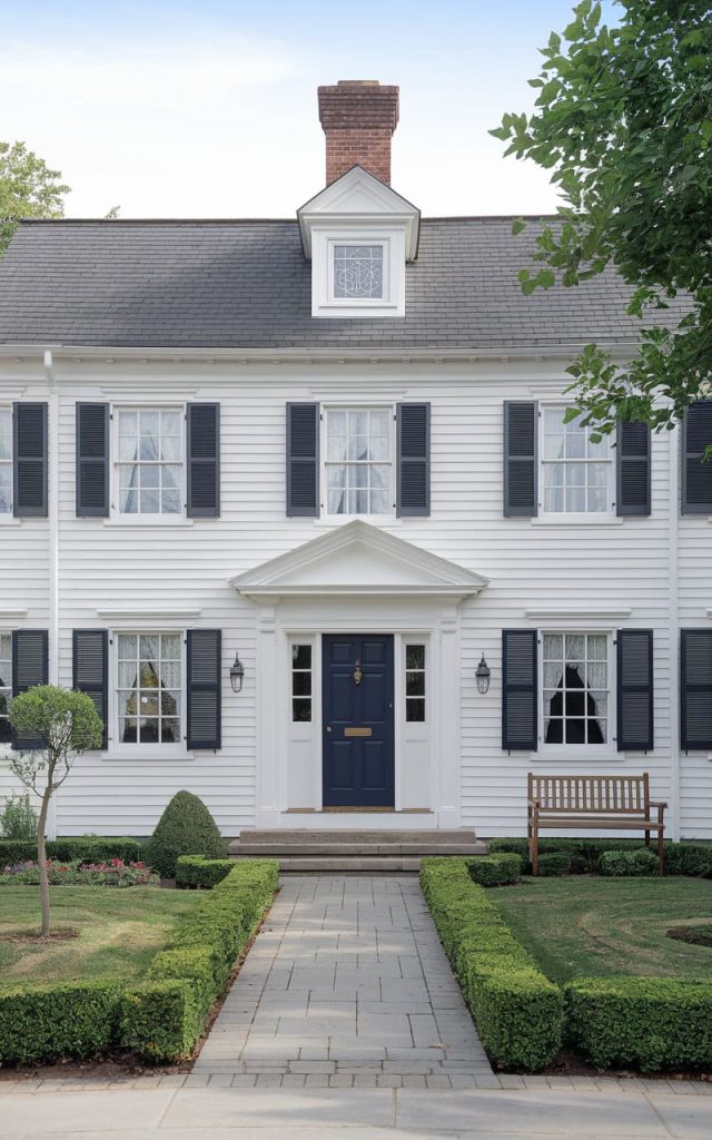 49 Cozy American Colonial Style Homes – Rhythm of the Home