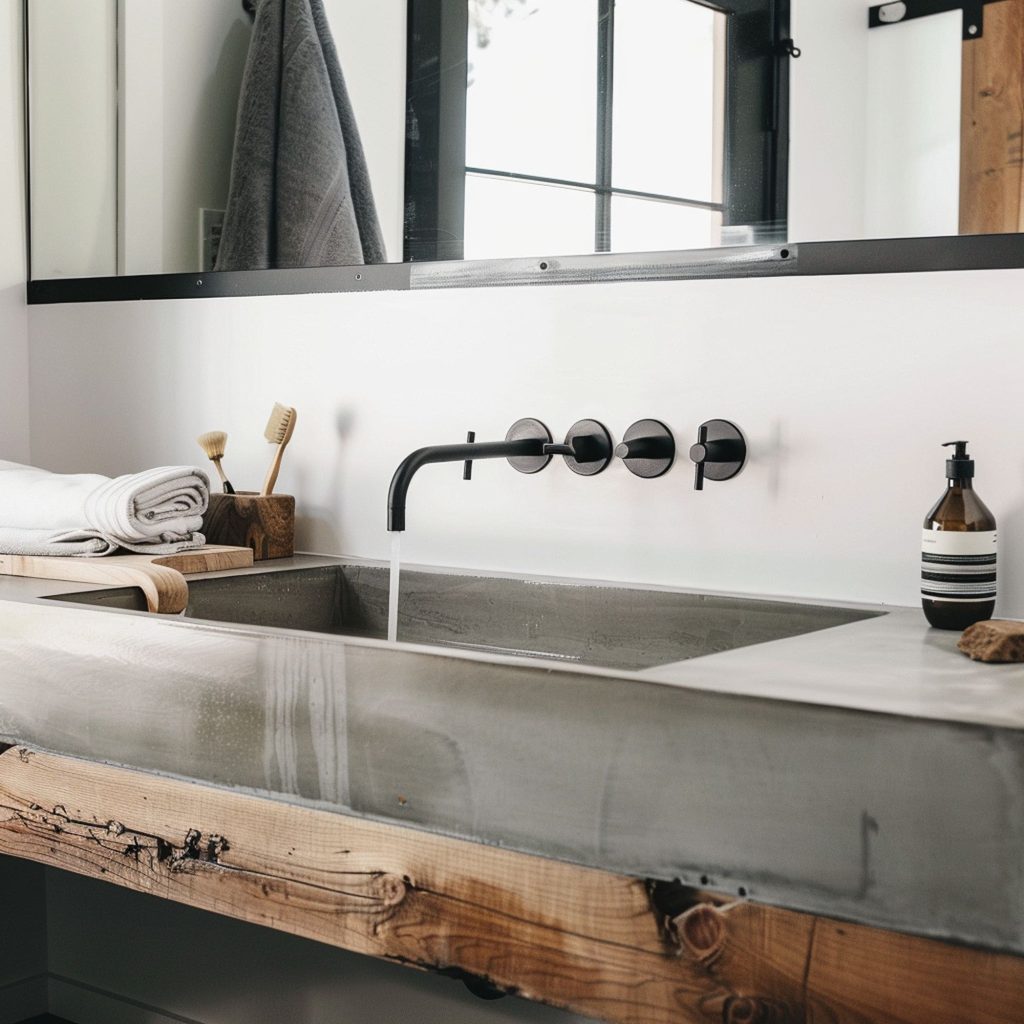 12 Strong Concrete Sink Ideas – Rhythm of the Home