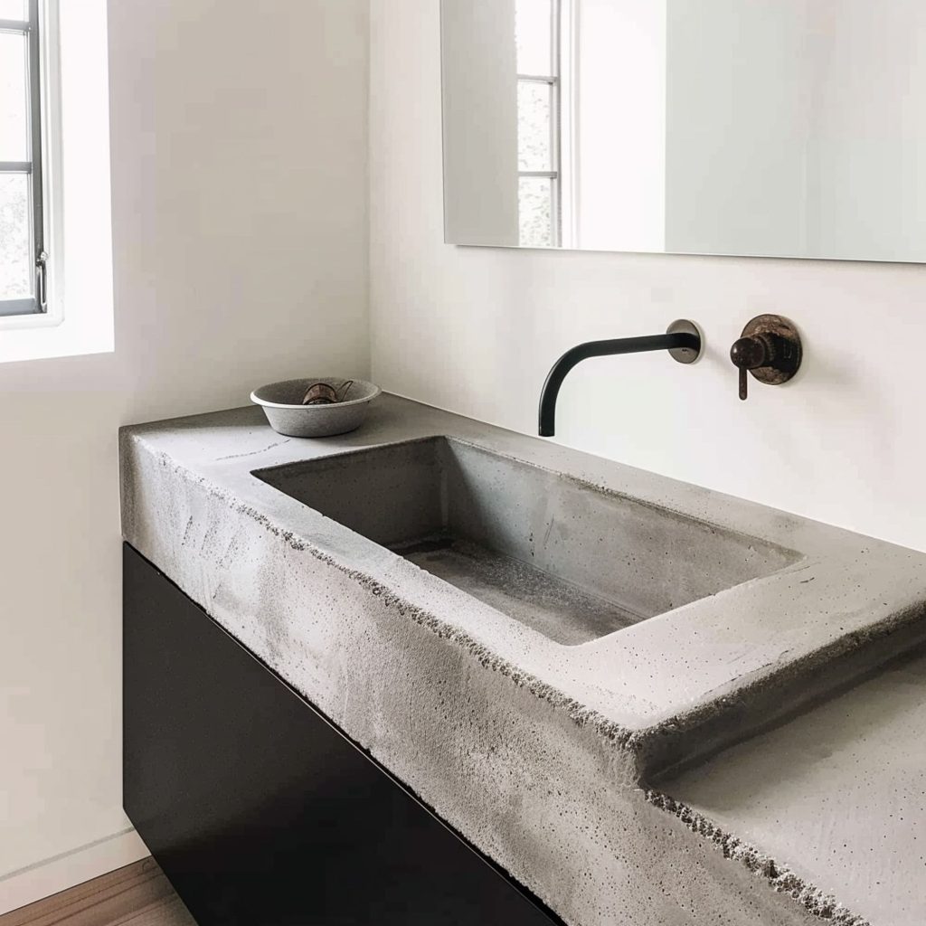 12 Strong Concrete Sink Ideas – Rhythm of the Home