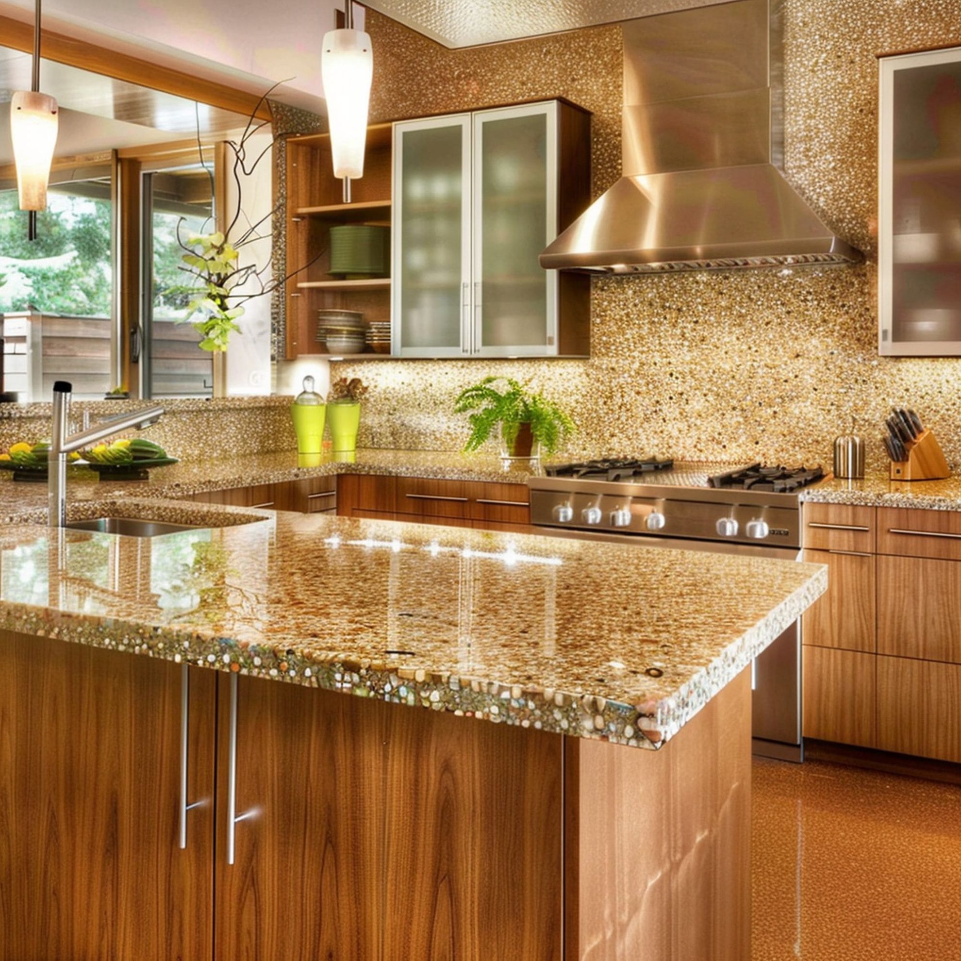 15 Gorgeous Recycled Glass Kitchen Countertops – Rhythm of the Home