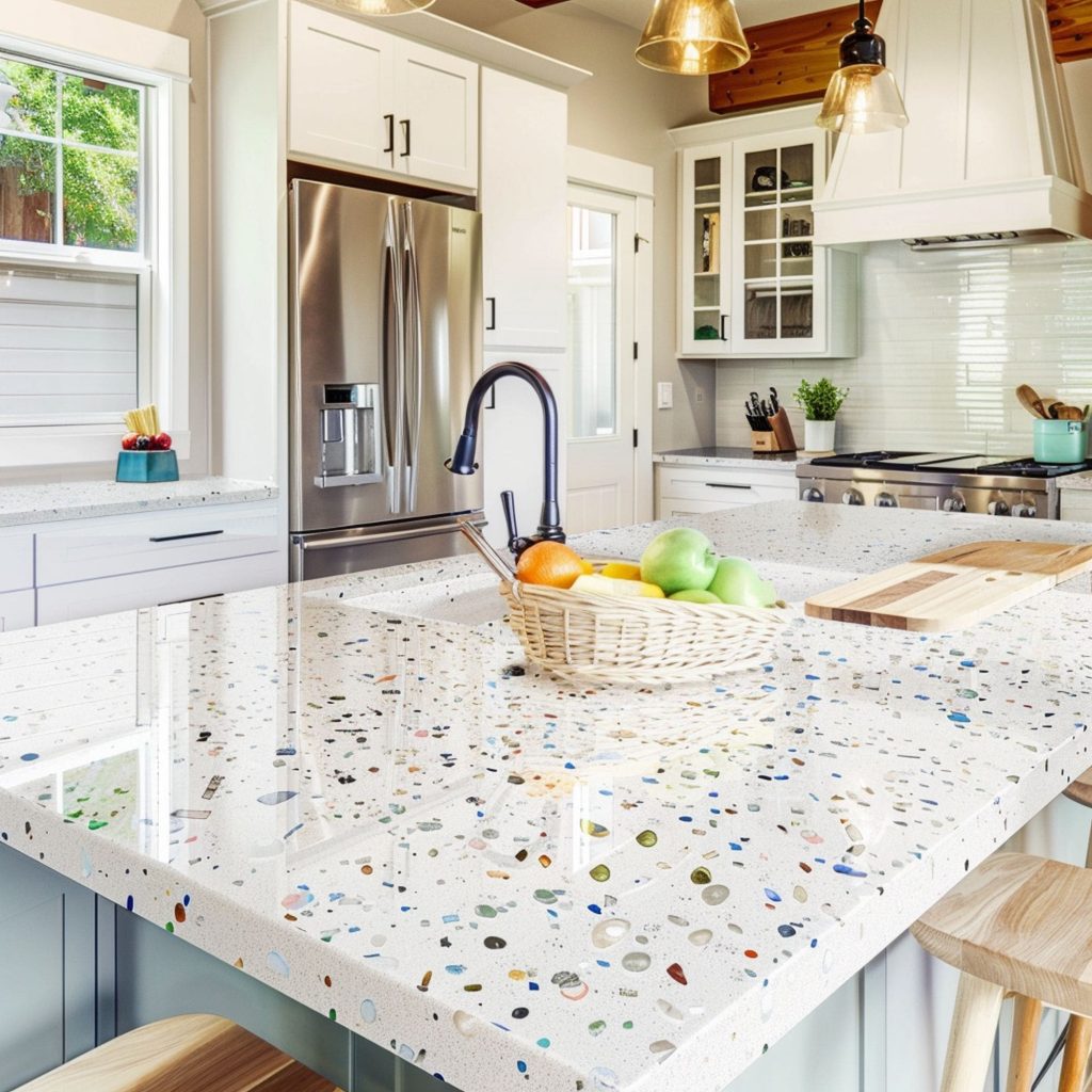 15 Gorgeous Recycled Glass Kitchen Countertops – Rhythm of the Home