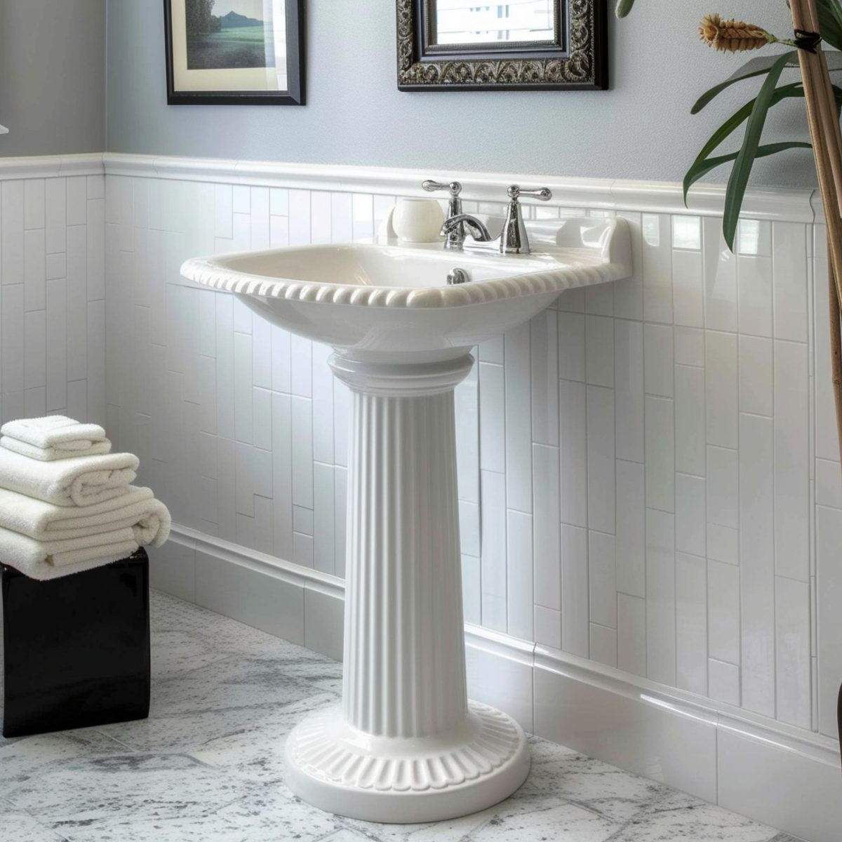 20 Fancy Bathrooms With Pedestal Sinks – Rhythm of the Home