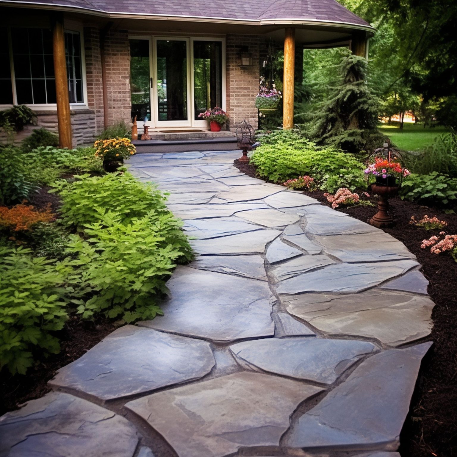 15 Gorgeous Flagstone Patio Ideas – Rhythm of the Home