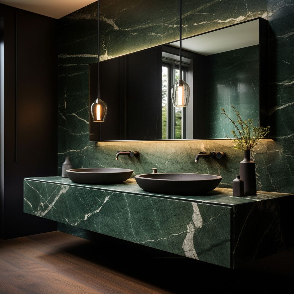 12 Beautiful Homes With Green Marble – Rhythm of the Home