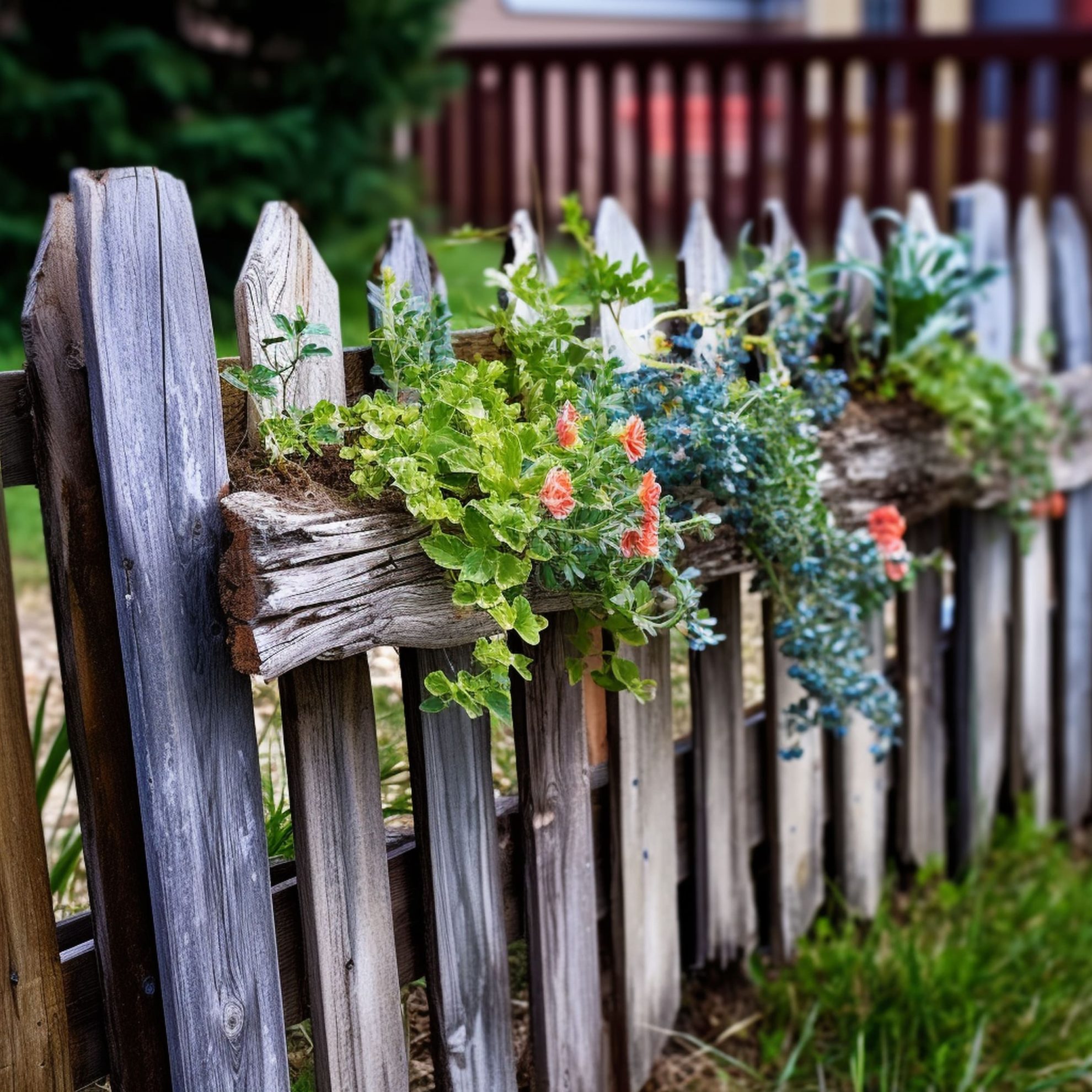 20 Beautiful Fence Planter Ideas - Rhythm of the Home