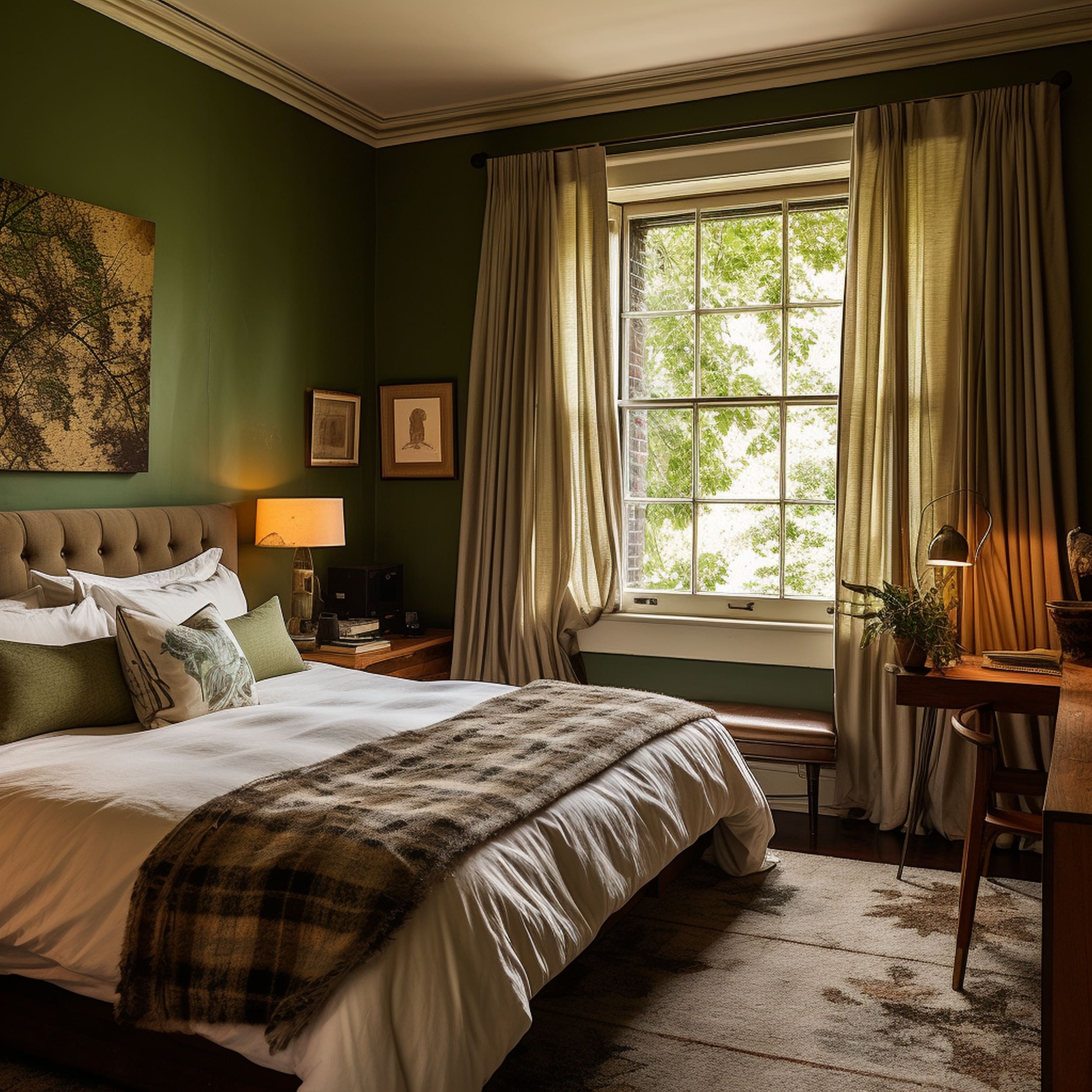 The 8 Best Curtain Colors for Green Walls - Rhythm of the Home