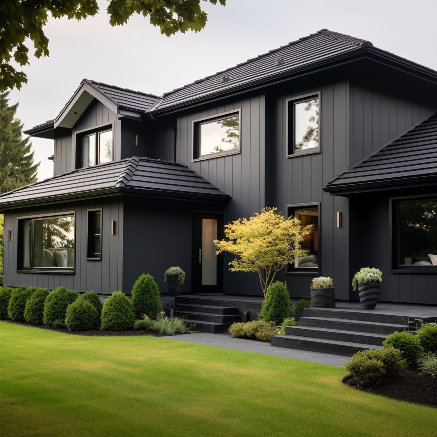 10 House Colors That Go Well With a Black Roof - Rhythm of the Home