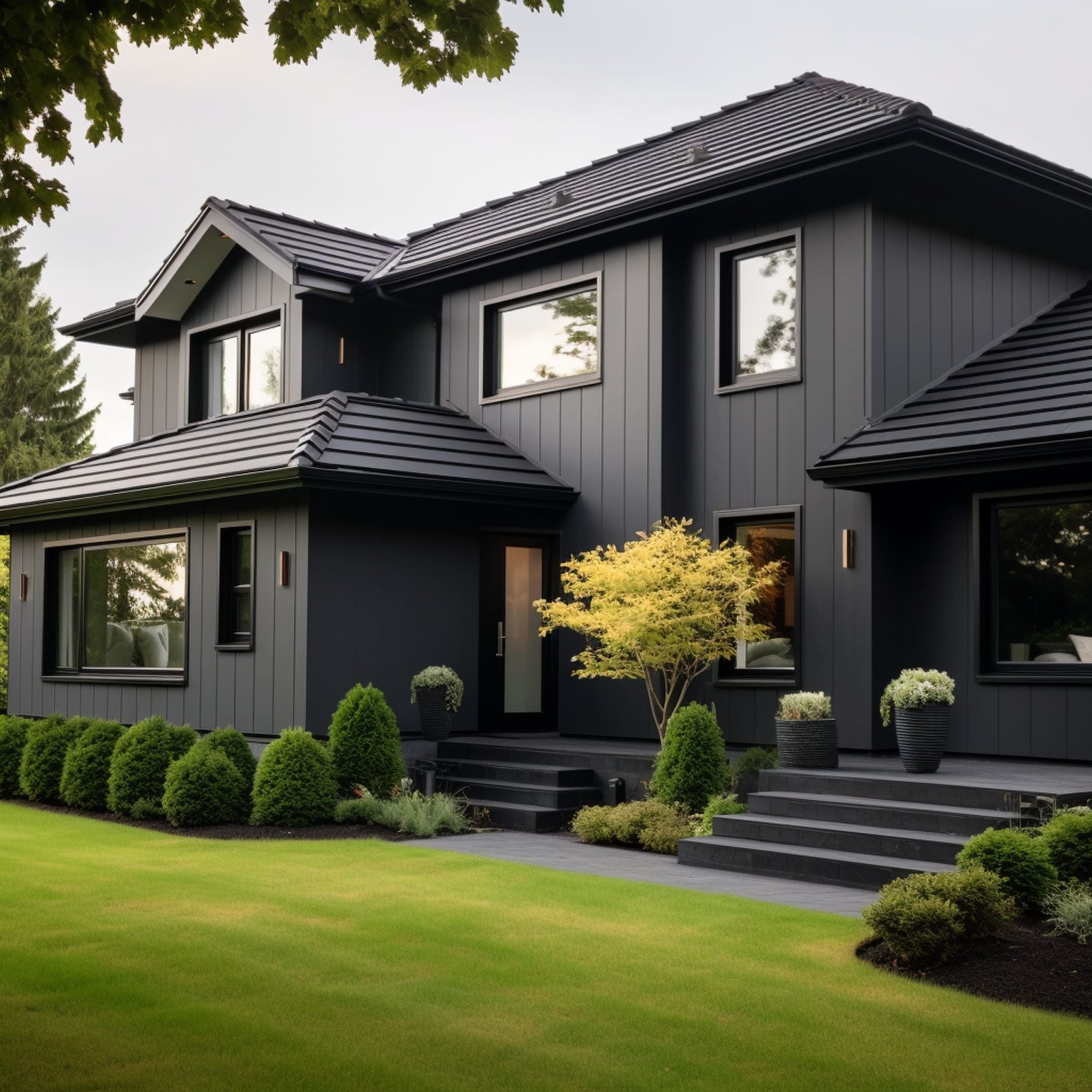 10 House Colors That Go Well With a Black Roof - Rhythm of the Home