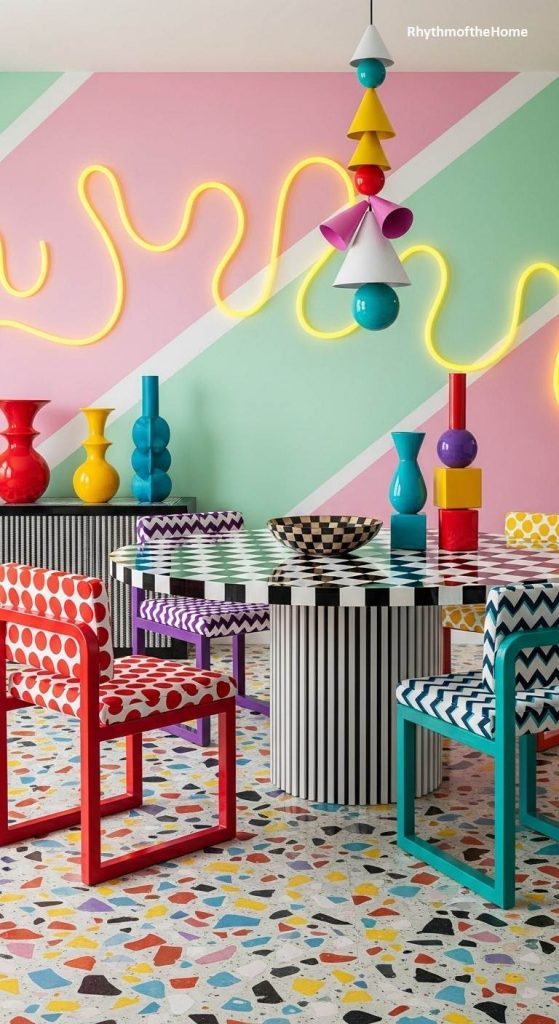 100 Memphis Group Style Decor and Design Ideas – Rhythm of the Home