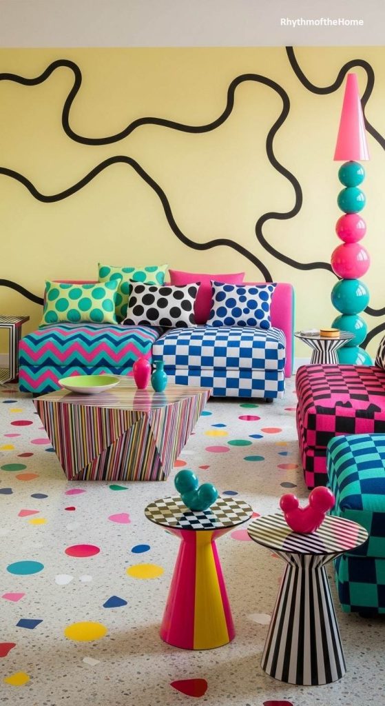 100 Memphis Group Style Decor and Design Ideas – Rhythm of the Home