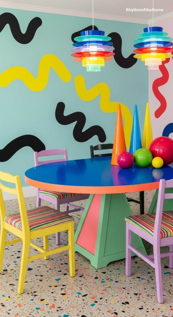 100 Memphis Group Style Decor and Design Ideas – Rhythm of the Home