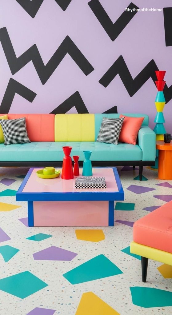 100 Memphis Group Style Decor and Design Ideas – Rhythm of the Home