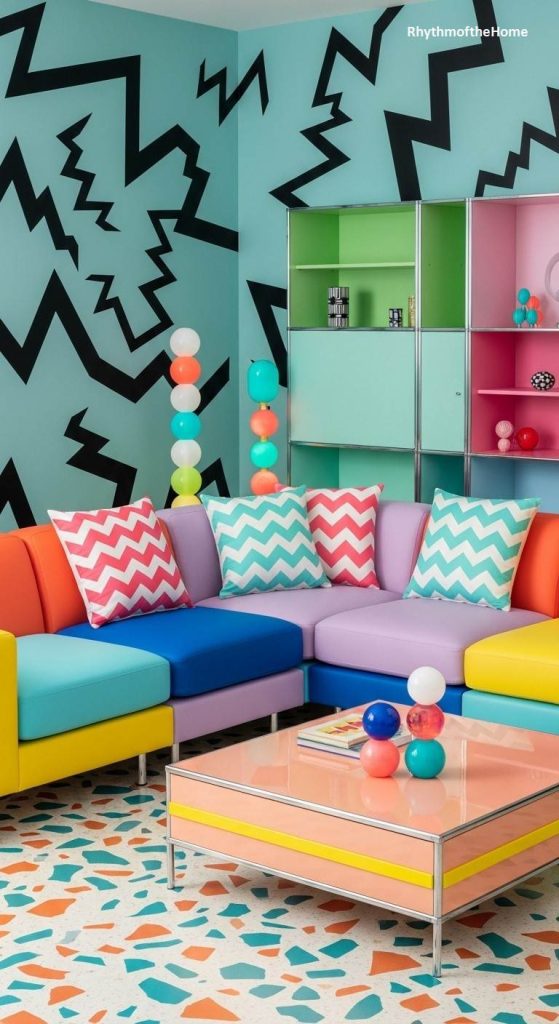 100 Memphis Group Style Decor and Design Ideas – Rhythm of the Home