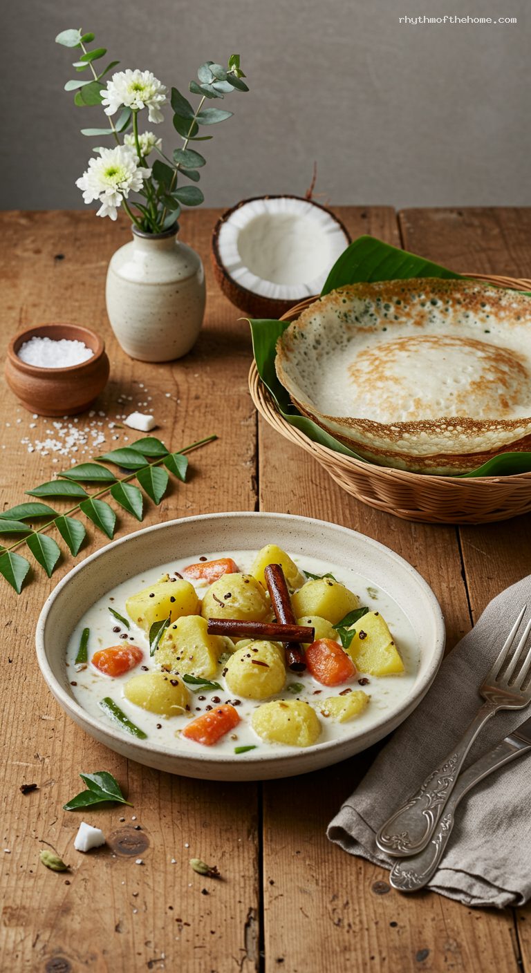 Appam with Coconut Vegetable Stew – Rhythm of the Home
