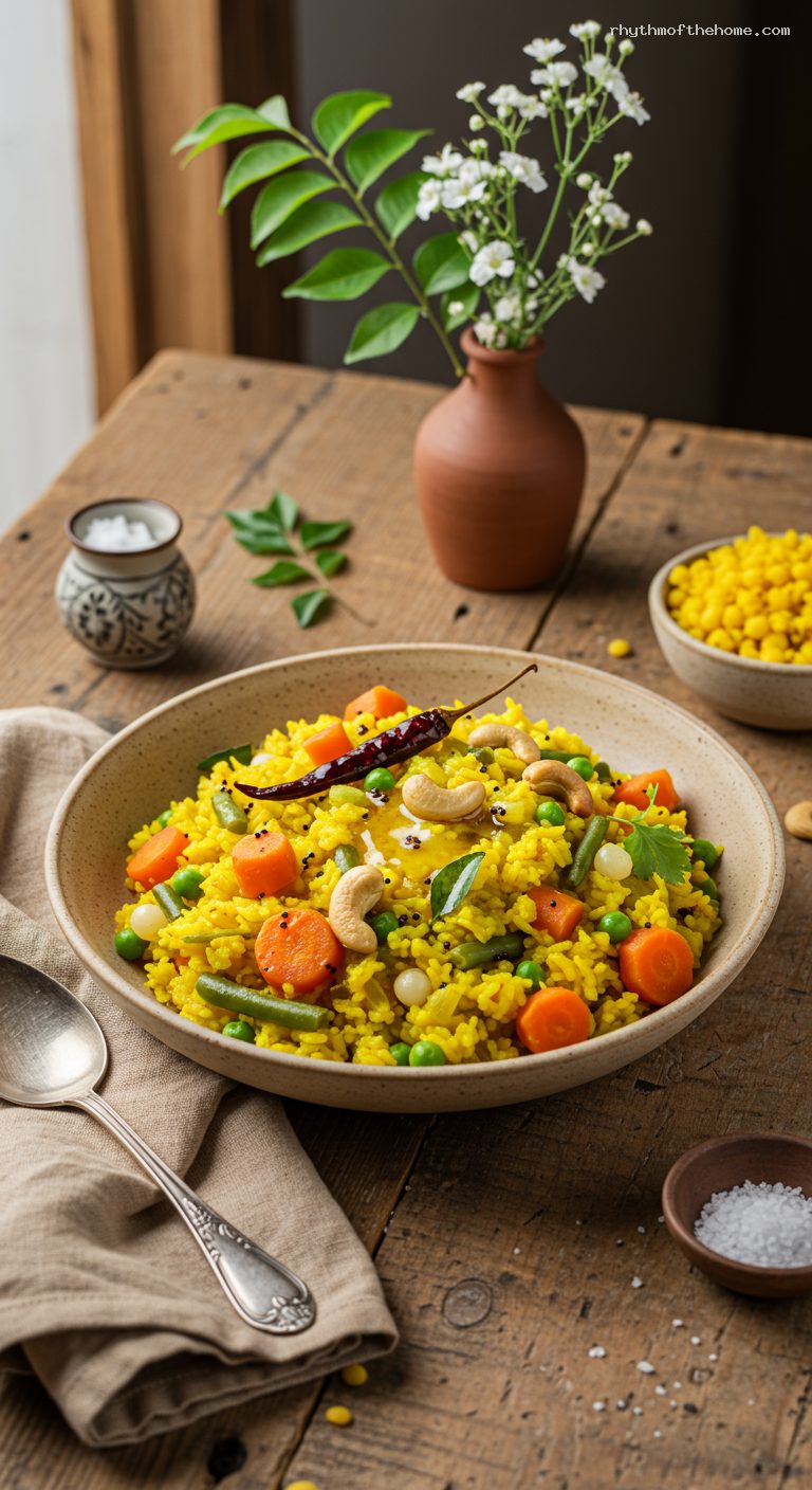 Bisi Bele Bath with Ghee Cashews and Tempered Spices – Rhythm of the Home