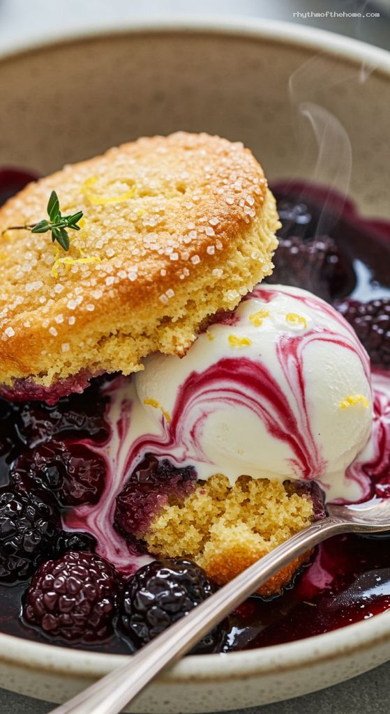 Blackberry Cobbler with Cornmeal Biscuits and Lemon Zest – Rhythm of ...