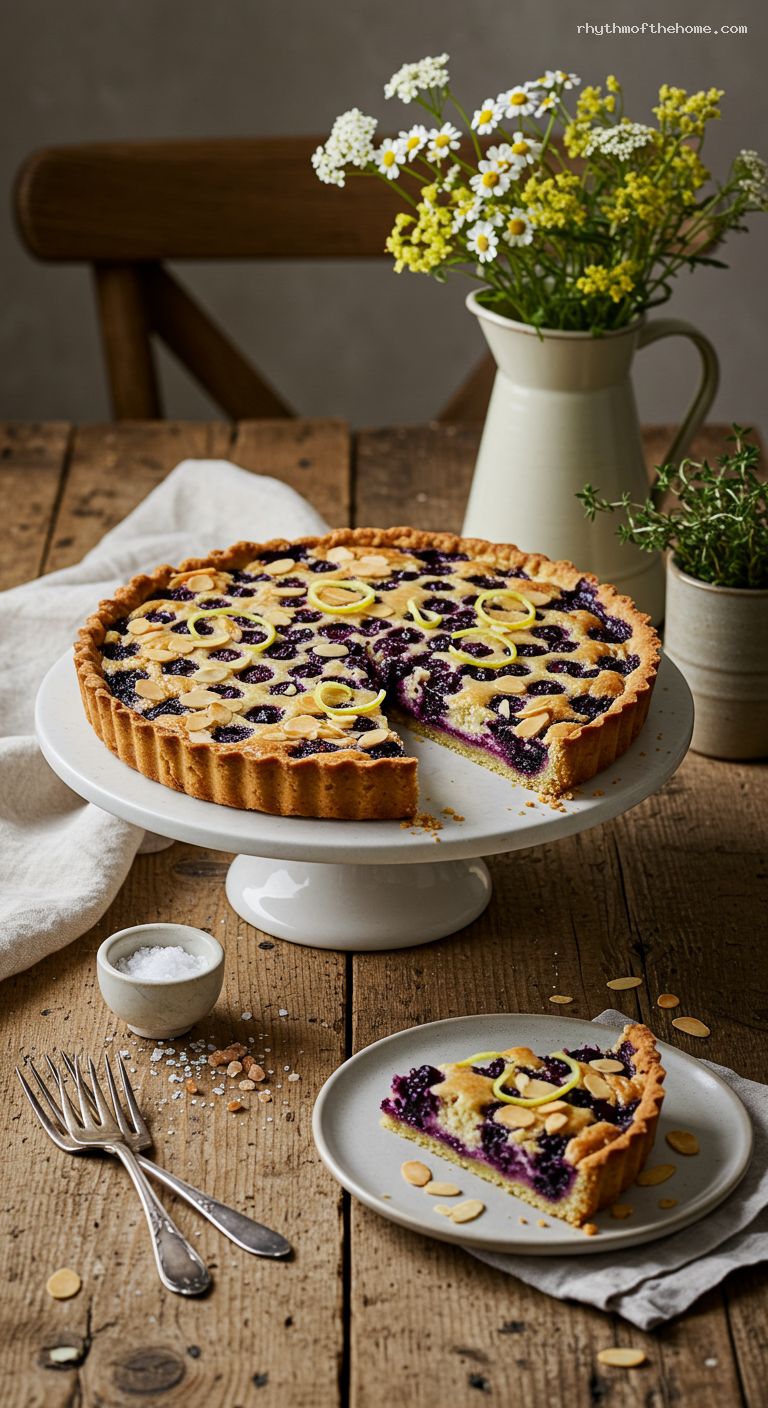Blueberry Almond Frangipane Tart with Lemon Glaze – Rhythm of the Home