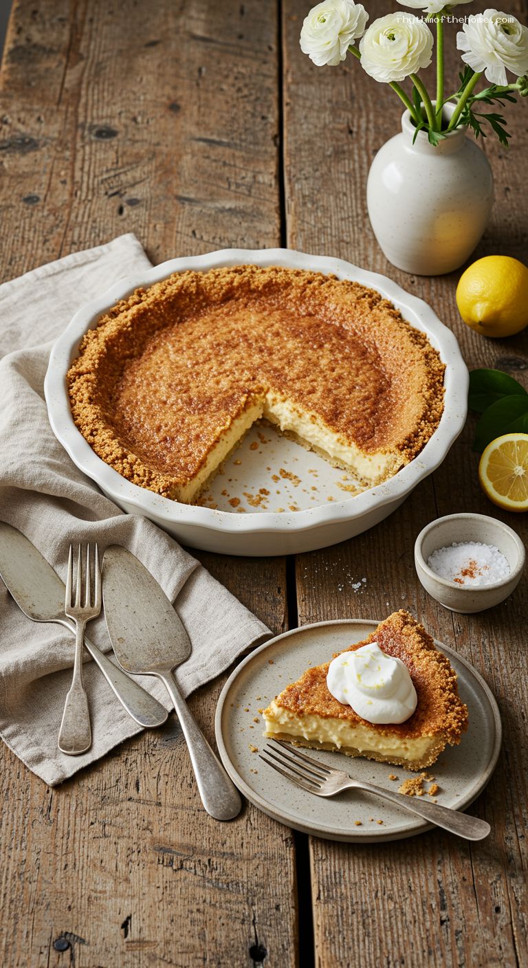 Brown Sugar Sour Cream Pie with Saltine Crust – Rhythm of the Home