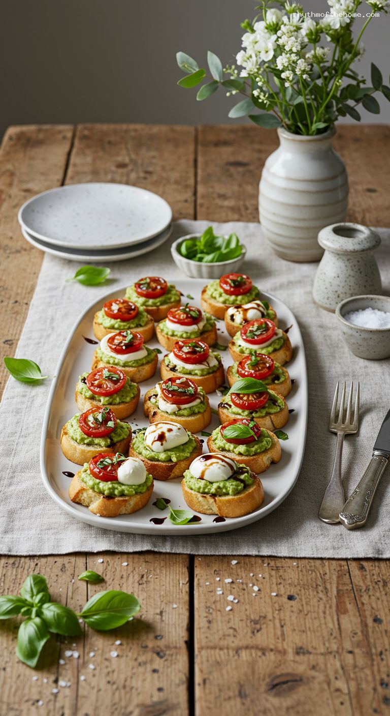 Caprese Avocado Baguette Bites with Balsamic Glaze – Rhythm of the Home