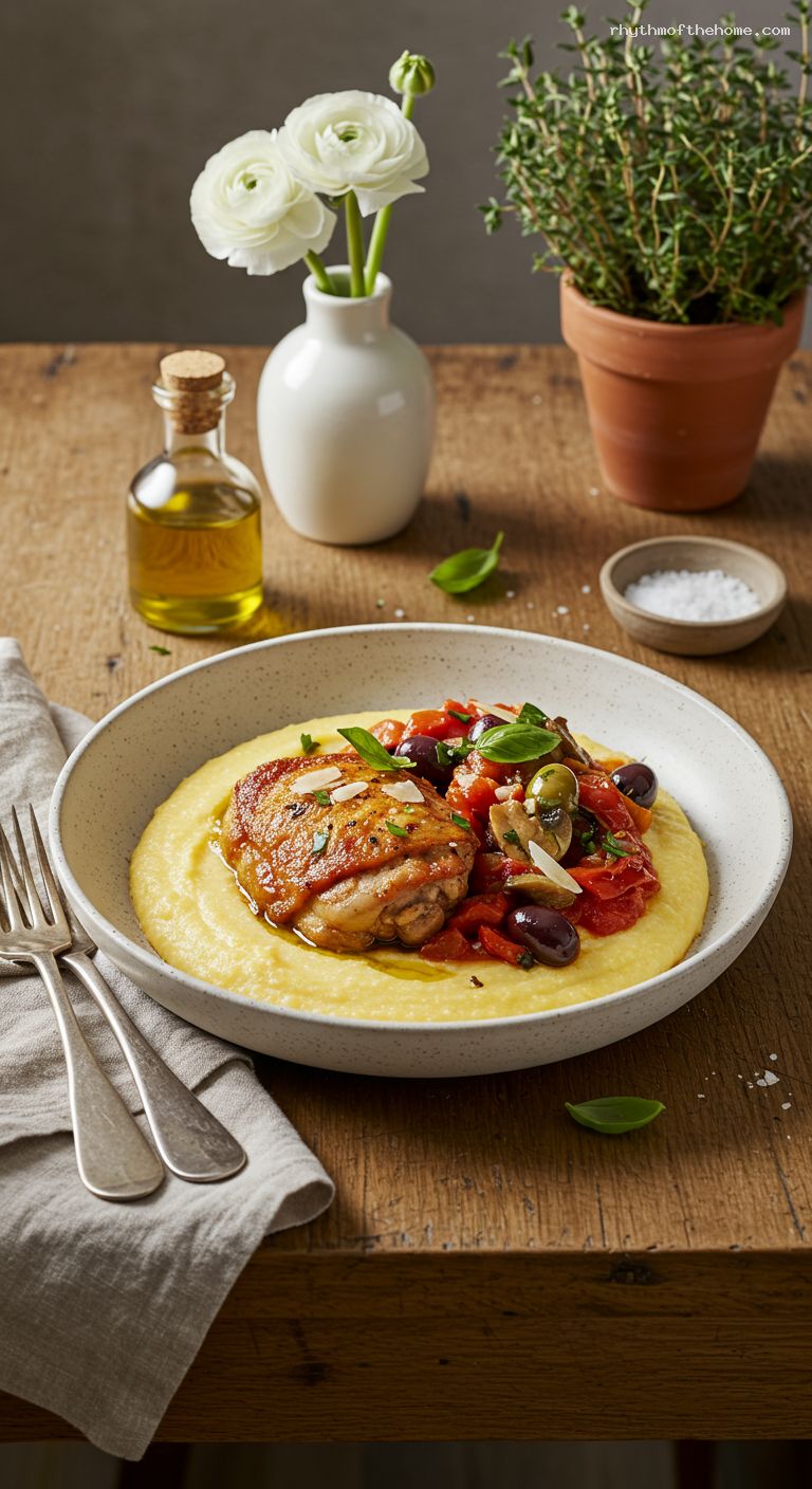 Chicken Cacciatore with Creamy Parmesan Polenta – Rhythm of the Home