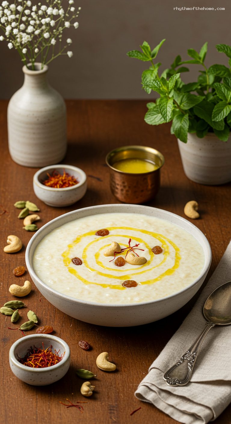 Creamy Cardamom Kheer with Ghee-Toasted Nuts – Rhythm of the Home