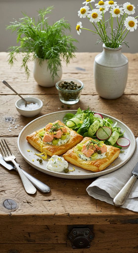 Crispy Salmon and Leek Puff Pastry Squares – Rhythm of the Home