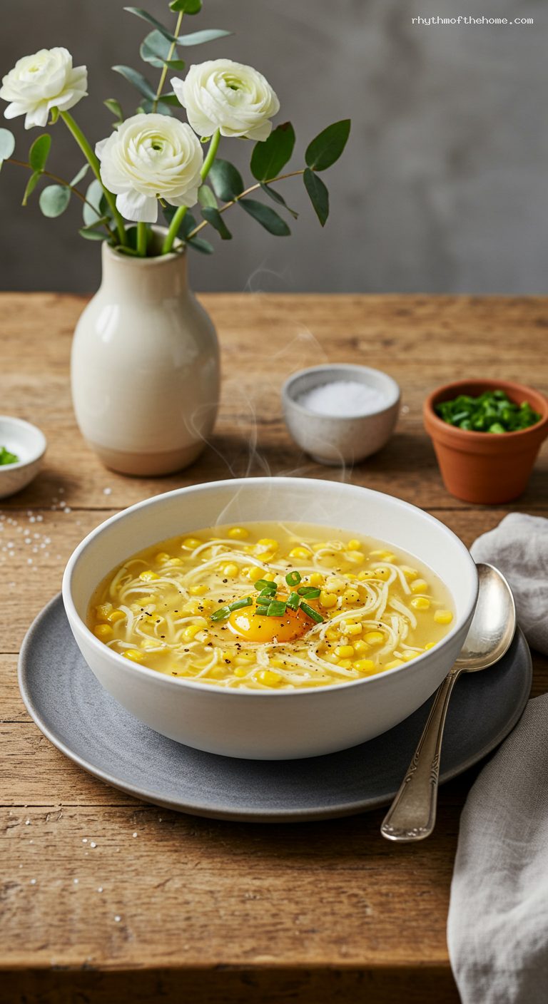 Egg Drop Corn Soup with Scallions and White Pepper – Rhythm of the Home