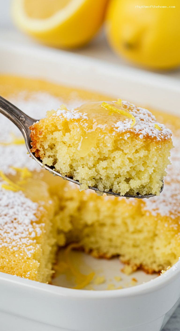 Fluffy Lemon Ricotta Spoon Cake with Syrup – Rhythm of the Home