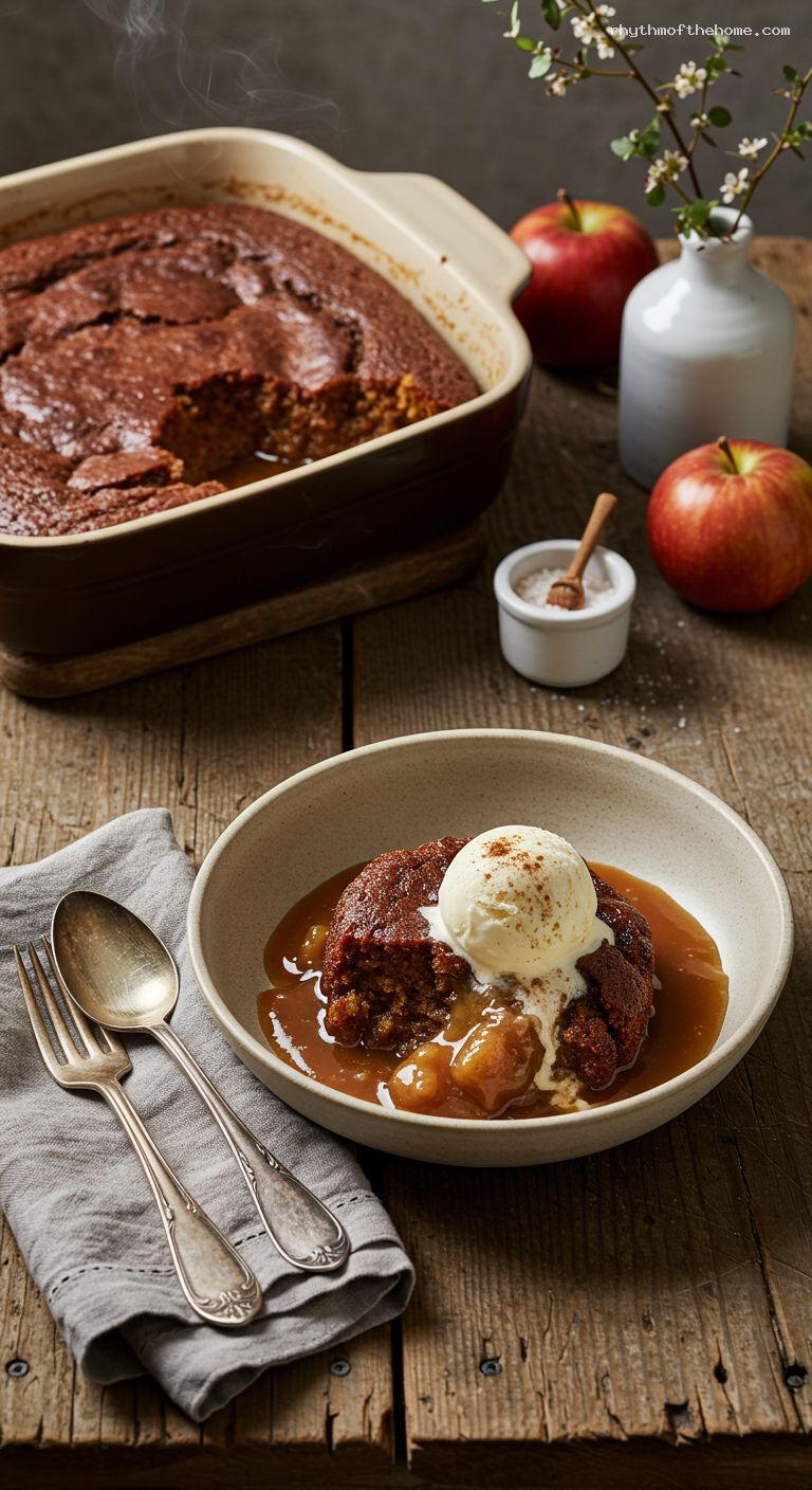 Ginger Molasses Pudding Cake with Cider Sauce – Rhythm of the Home