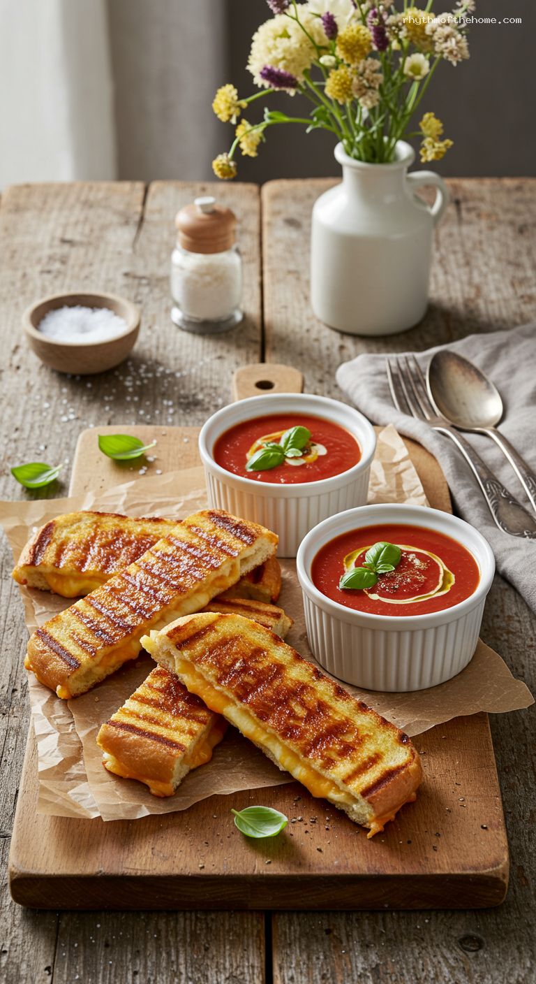Grilled Cheese Dippers with Tomato Soup – Rhythm of the Home