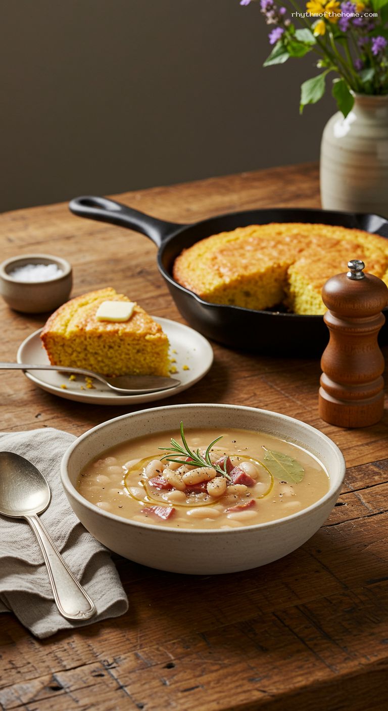 Ham and White Bean Soup with Rosemary and Bay – Rhythm of the Home