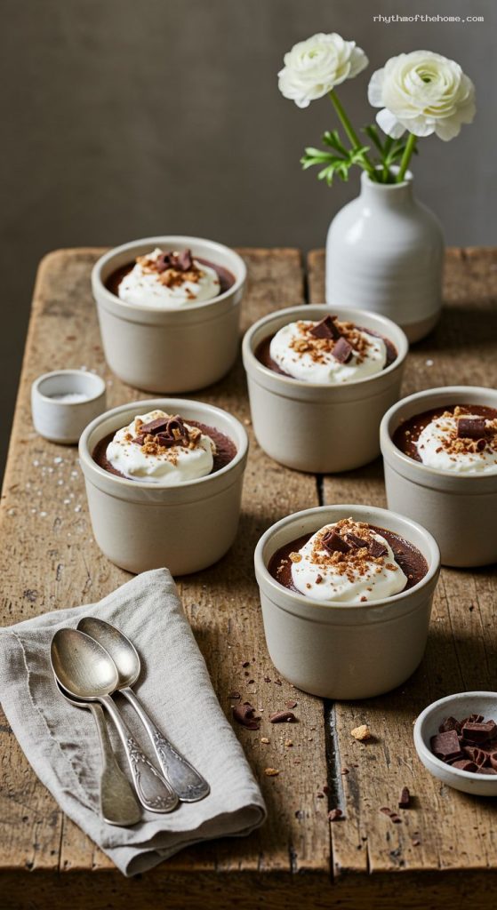 Malted Milk Chocolate Pudding Cups with Wafer Crumbs – Rhythm of the Home