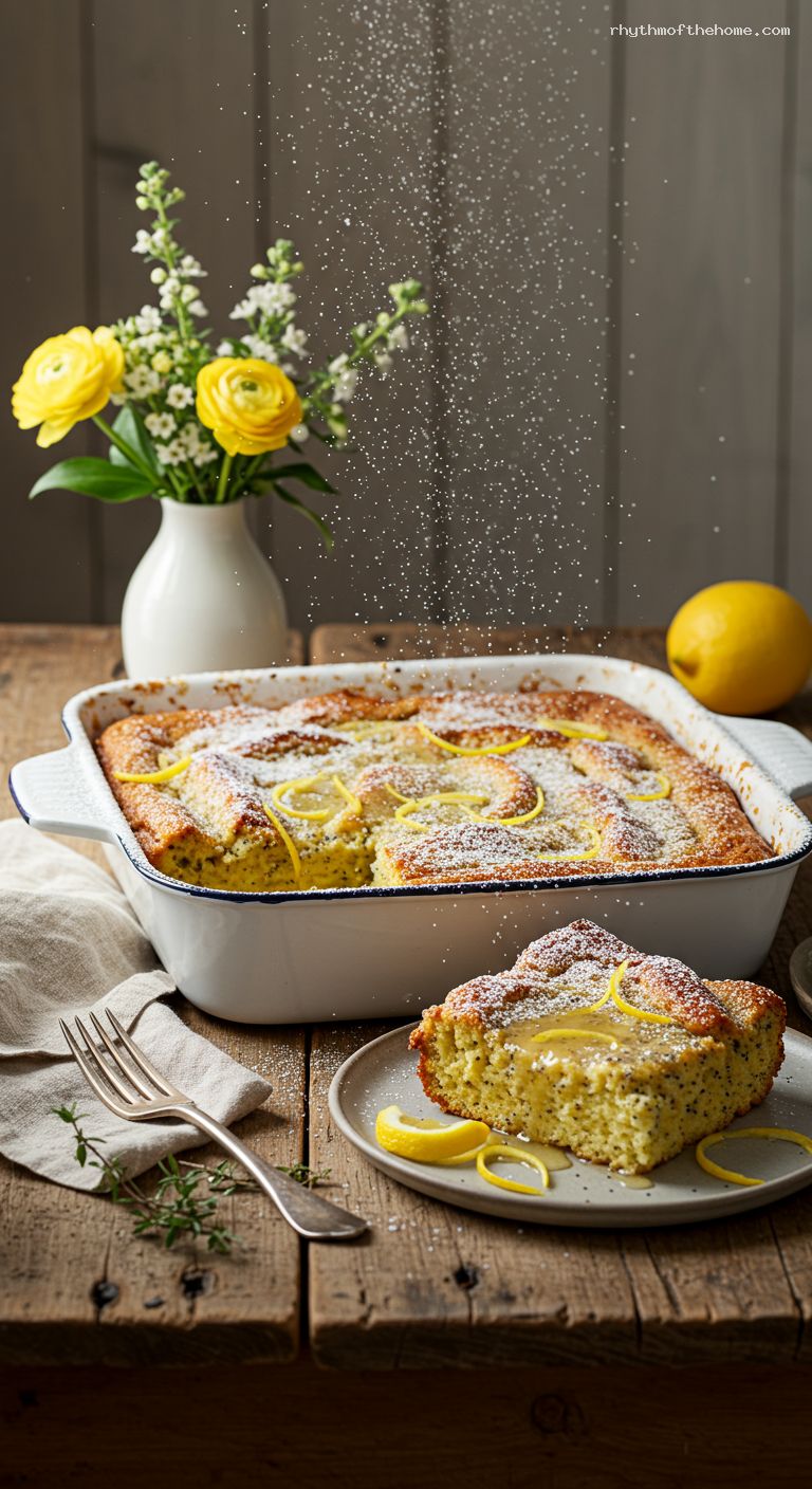 Meyer Lemon Poppy Seed Bread Pudding with Lemon Syrup – Rhythm of the Home