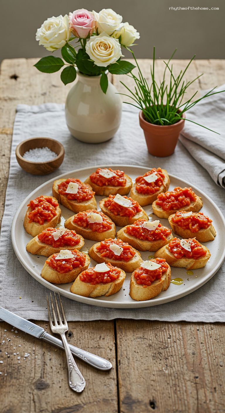 Pan con Tomate Crostini with Manchego – Rhythm of the Home
