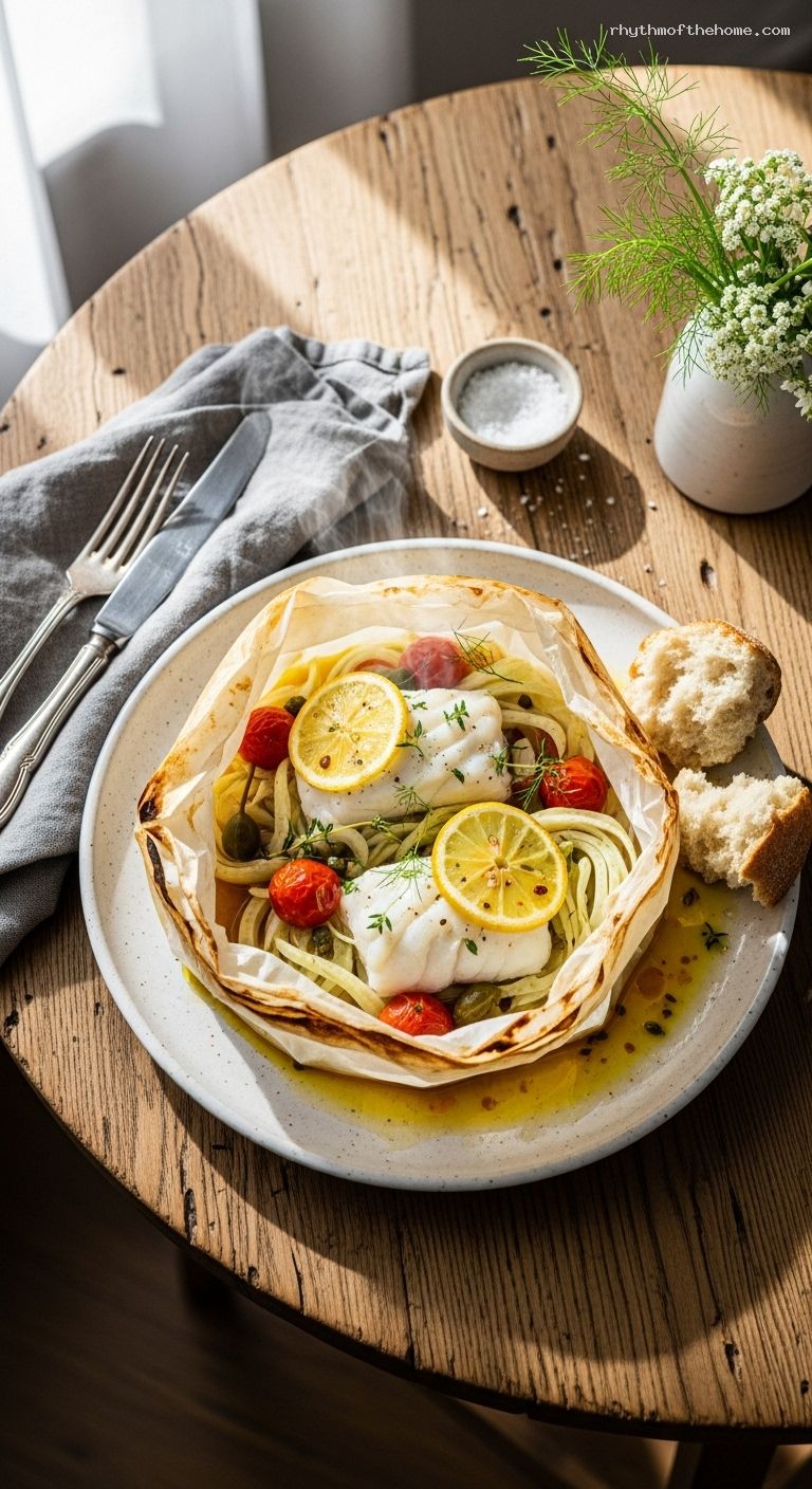 Papillote Cod with Fennel, Tomatoes, Capers, and Pastis – Rhythm of the ...