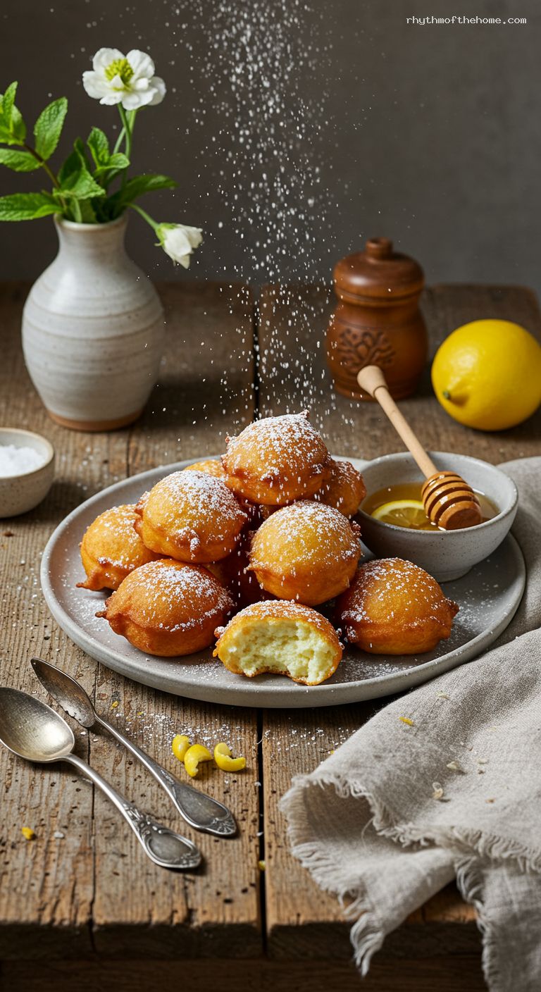 Ricotta Honey Fritters with Lemon Syrup – Rhythm of the Home