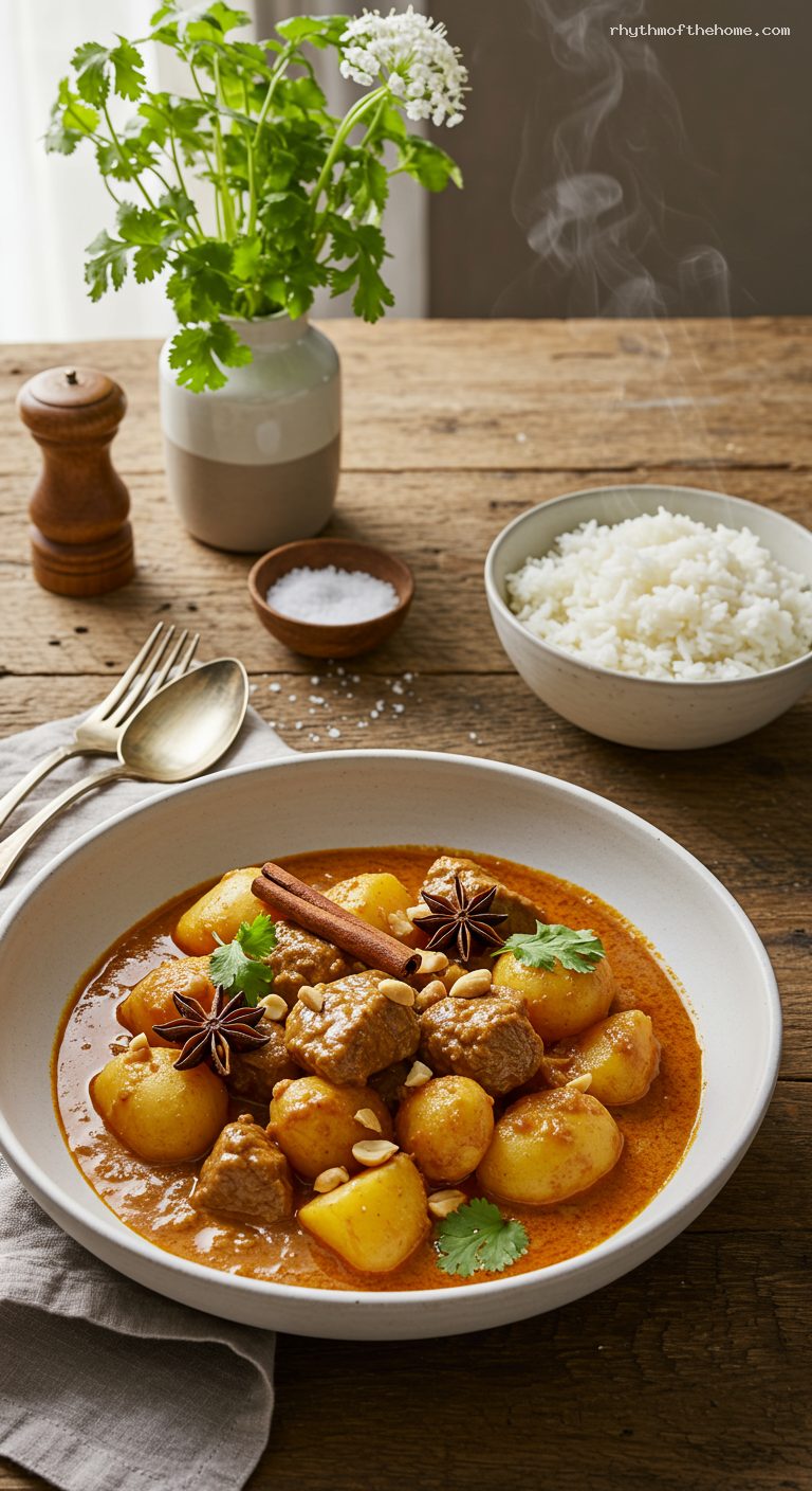 Slow-Simmered Massaman Beef Curry with Potatoes and Peanuts – Rhythm of ...