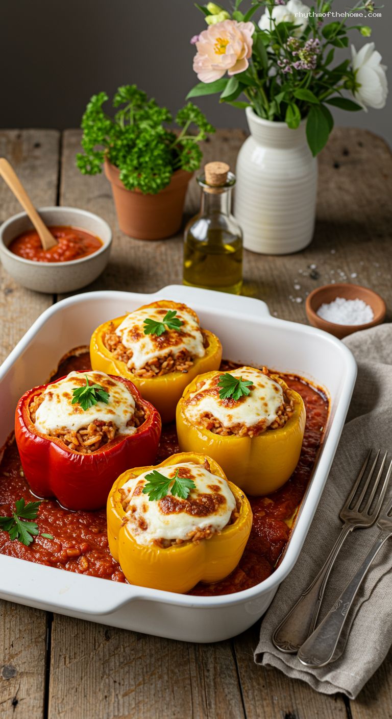 Smoky Paprika Turkey and Rice Stuffed Peppers – Rhythm of the Home