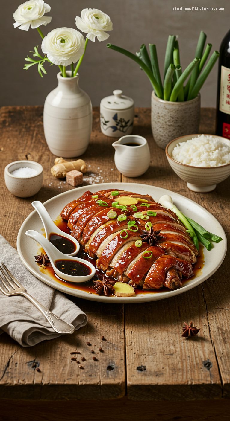 Soy Sauce Poached Chicken with Ginger and Star Anise – Rhythm of the Home