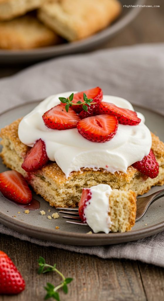 Strawberry Shortcake Biscuit Slab with Mascarpone Cream – Rhythm of the ...