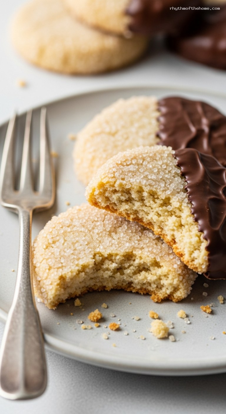 Buttery Vanilla Shortbread Rounds With Optional Chocolate Dip – Rhythm ...