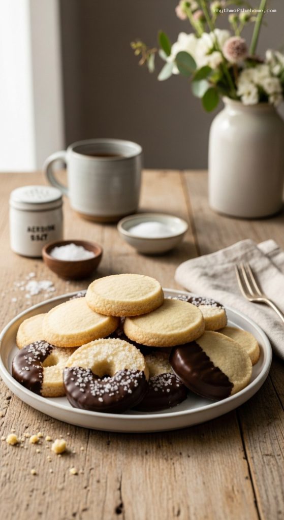 Buttery Vanilla Shortbread Rounds With Optional Chocolate Dip – Rhythm ...