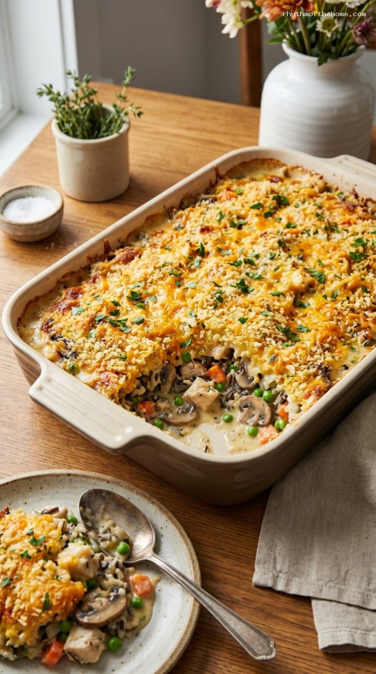 Creamy Cheesy Chicken and Wild Rice Bake – Rhythm of the Home