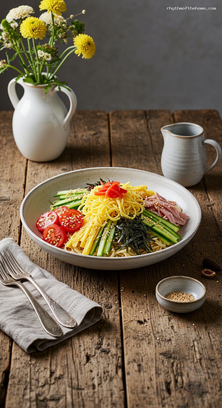 Hiyashi Chuka Cold Ramen with Sesame-Soy Dressing – Rhythm of the Home