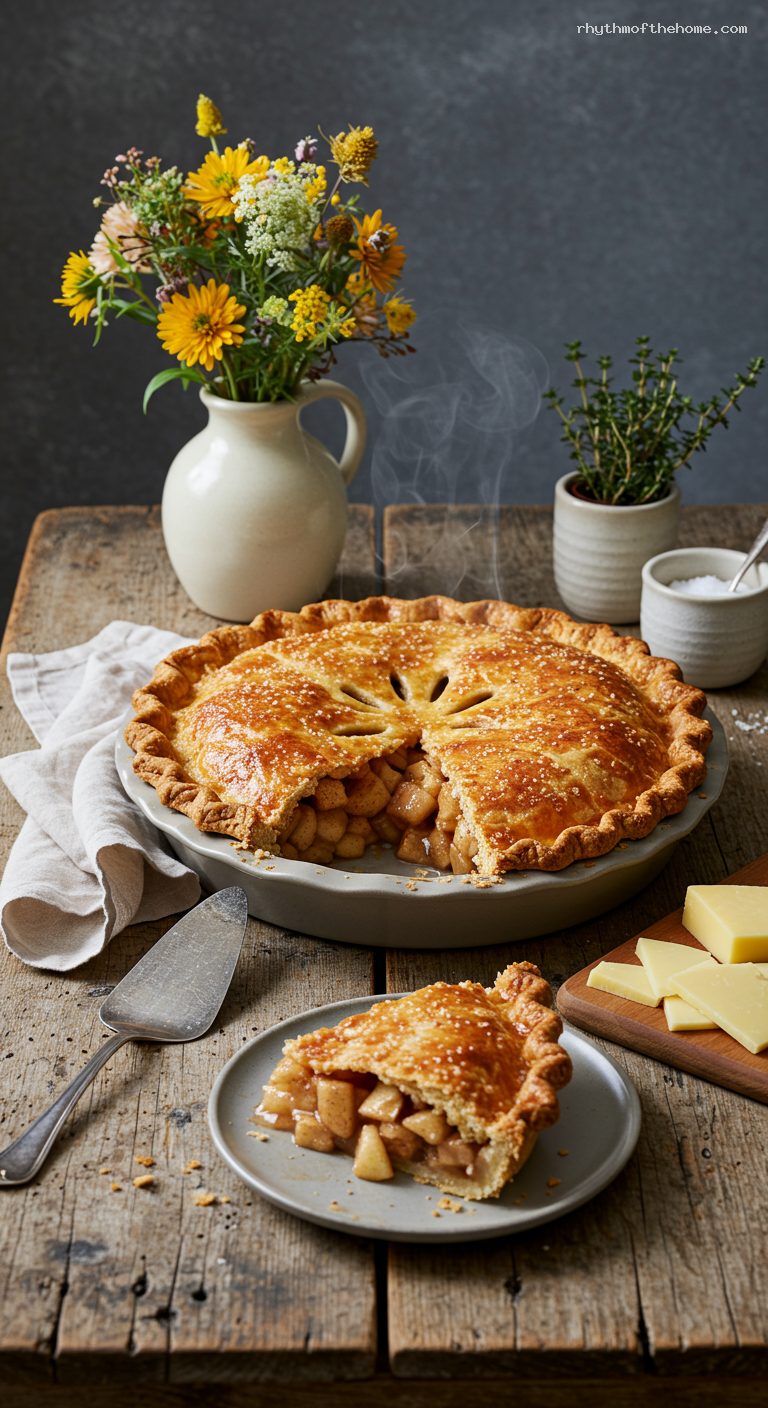 Vermont Cheddar Apple Pie with Flaky Crust – Rhythm of the Home