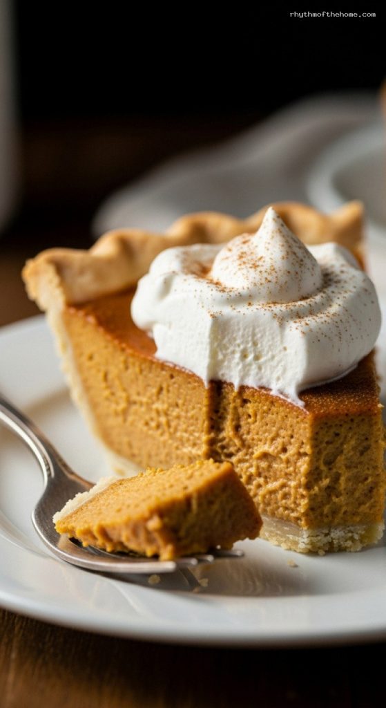 Silky Pumpkin Pie With Flaky Crust and Whipped Cream – Rhythm of the Home