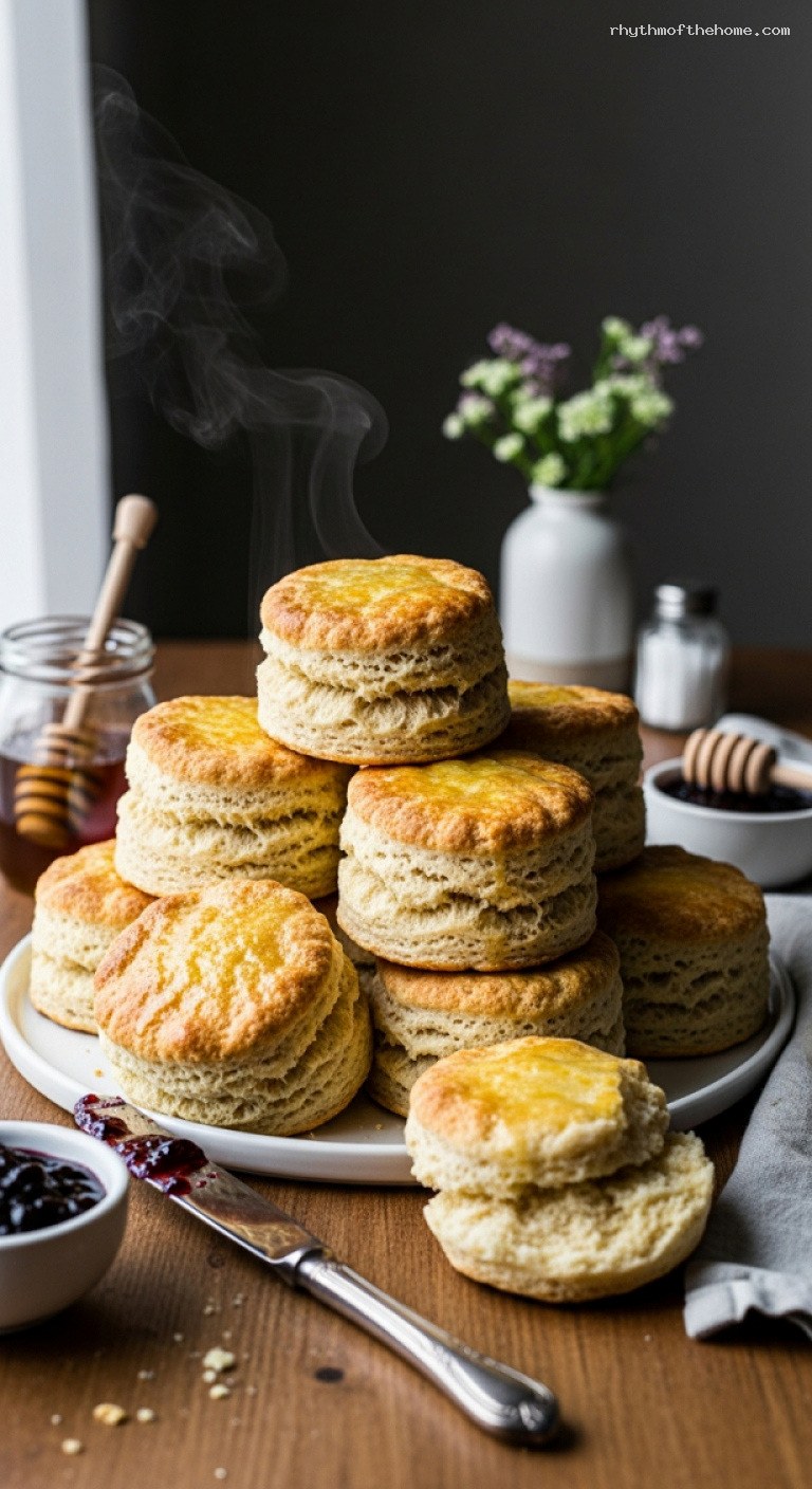 Tall Fluffy Buttermilk Biscuits With Buttery Crisp Edges – Rhythm of ...