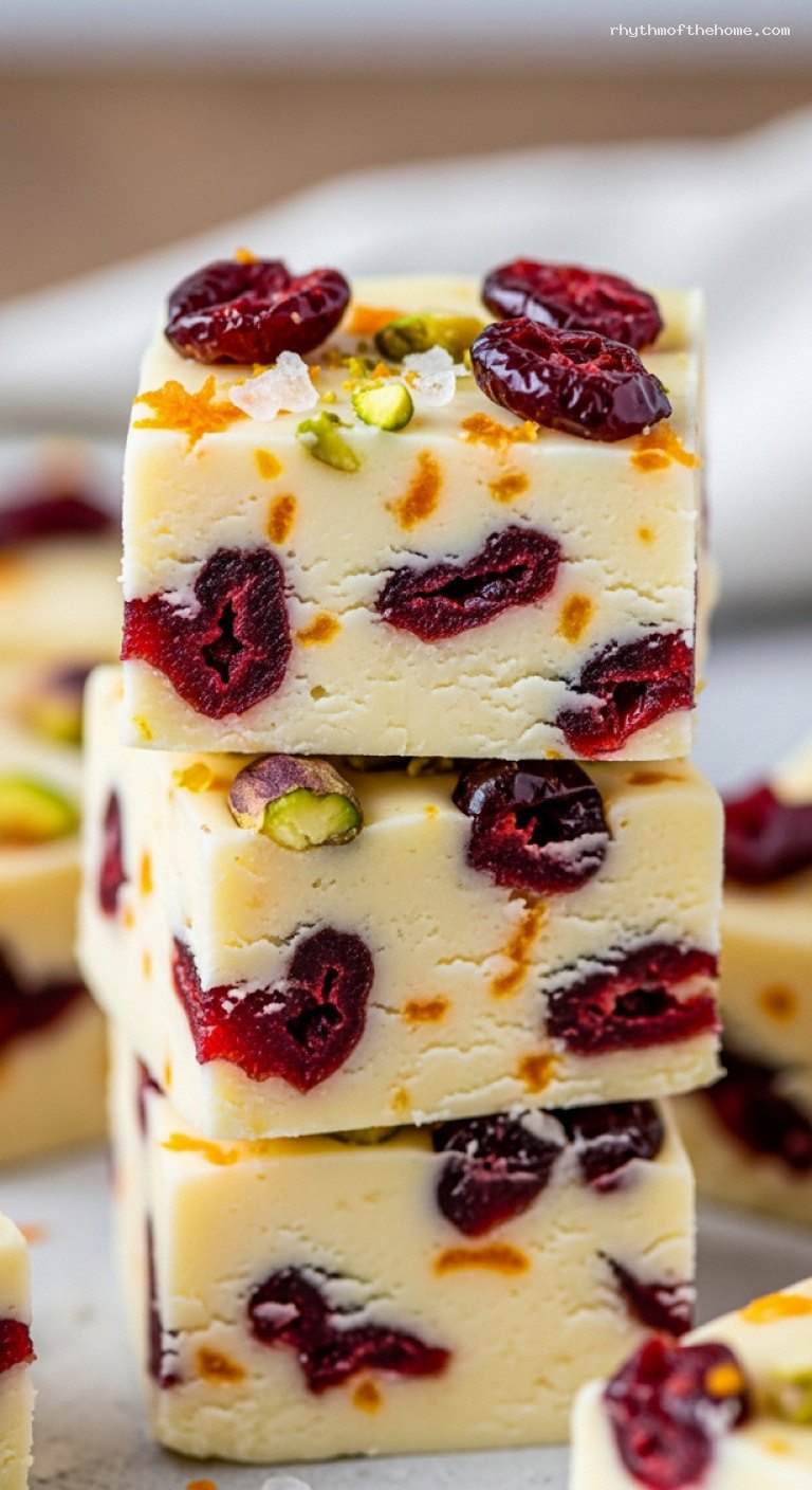 White Chocolate Cranberry Fudge With Orange Zest – Rhythm of the Home